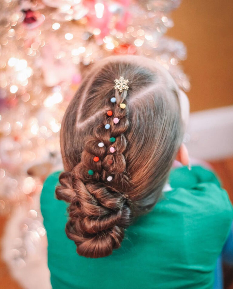 30+ Festive Christmas Hairstyles for Kids - The Beauty May