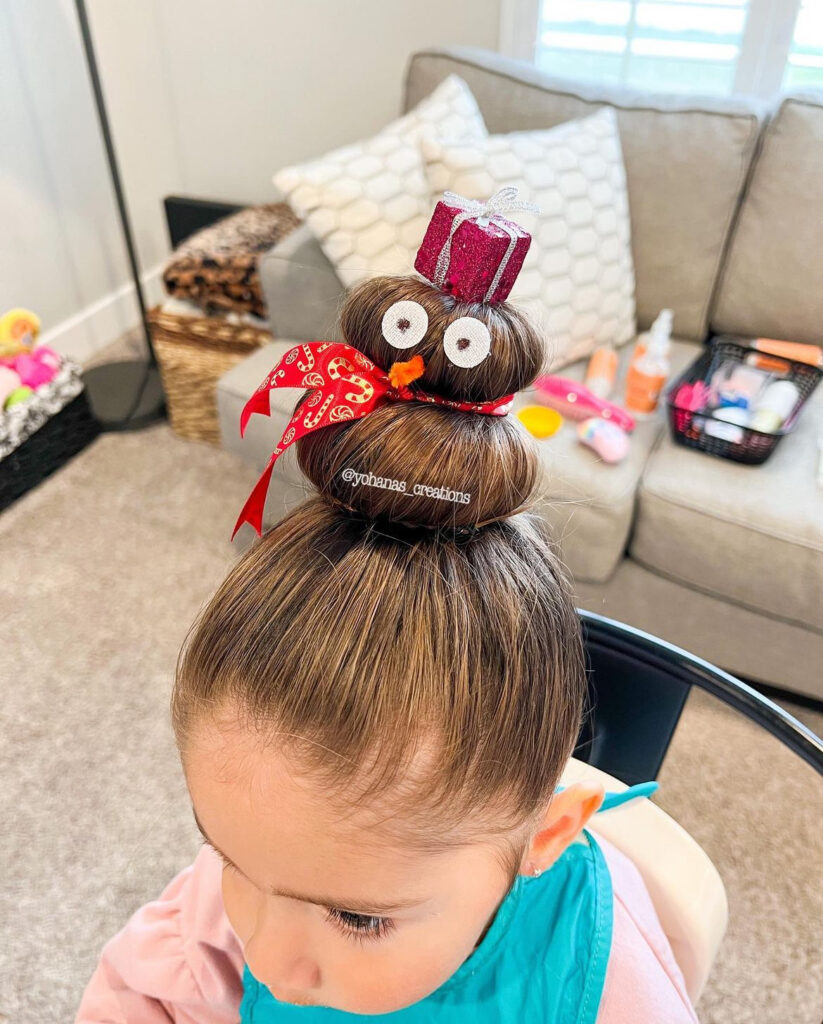 30+ Festive Christmas Hairstyles for Kids - The Beauty May
