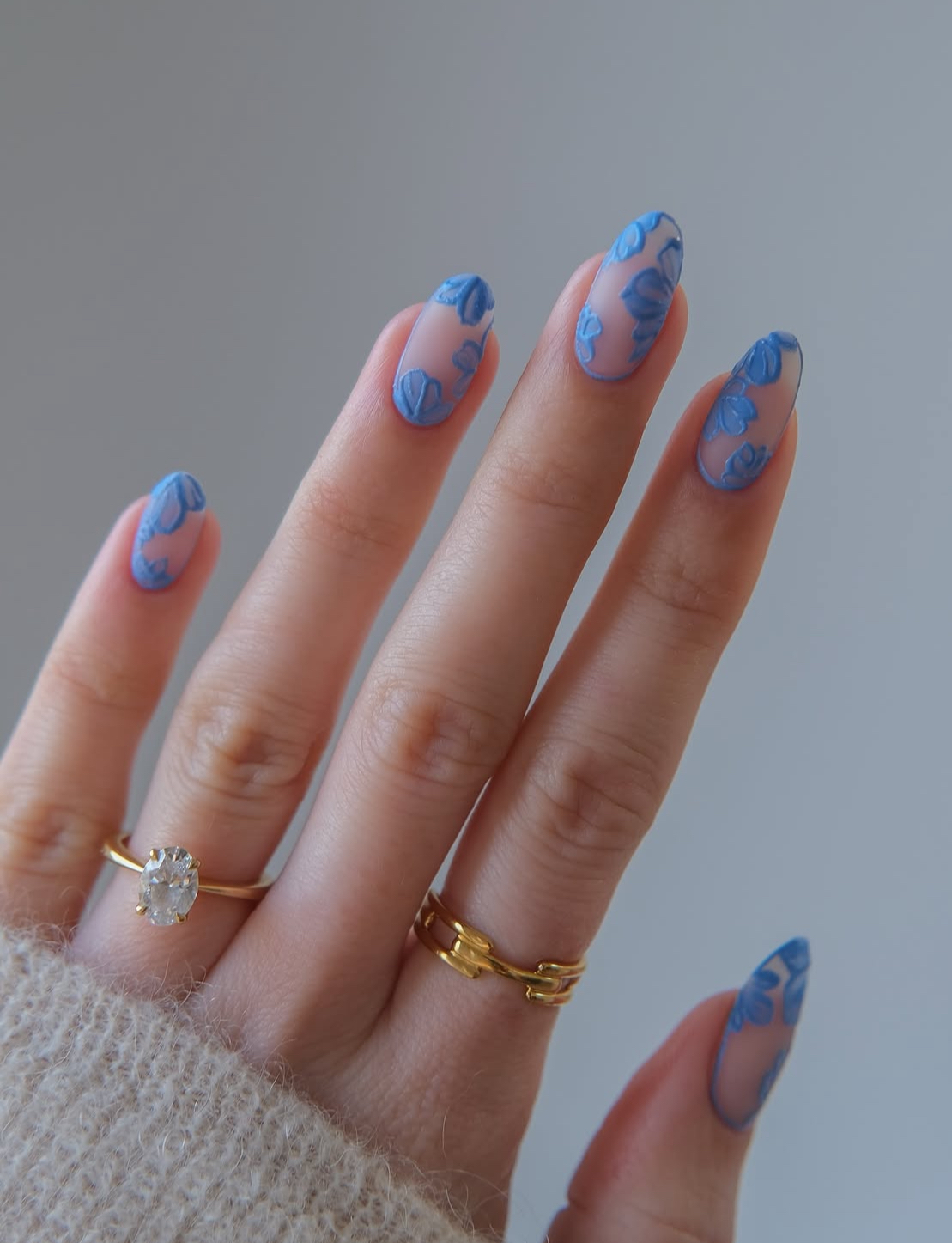 Almond Blue Spring Nails: The Trend That’s Blooming This Season - The ...